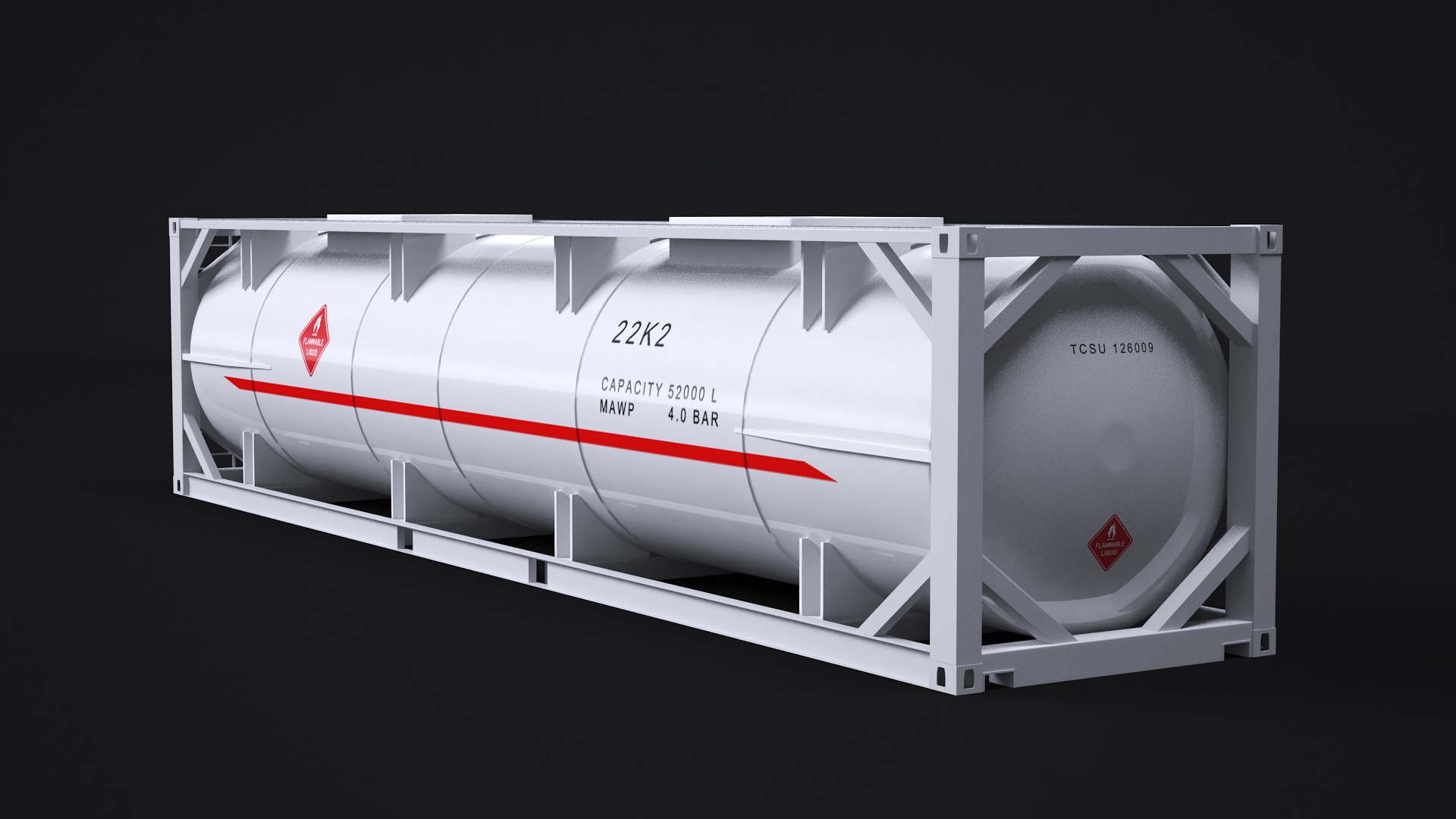 3D iso tank container model - TurboSquid 1552237