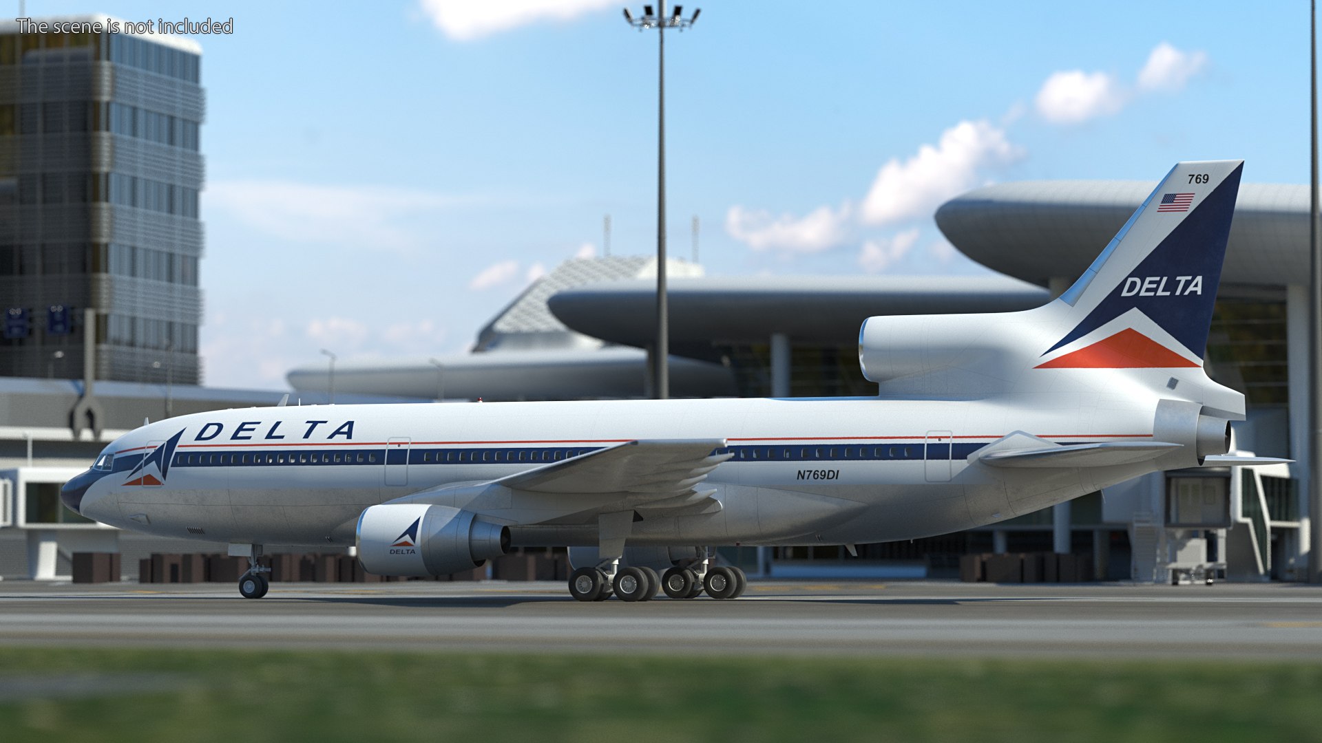 3D Delta Air Lines Lockheed L1011 TriStar Rigged - TurboSquid 1723456