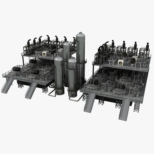 refineries 3d model