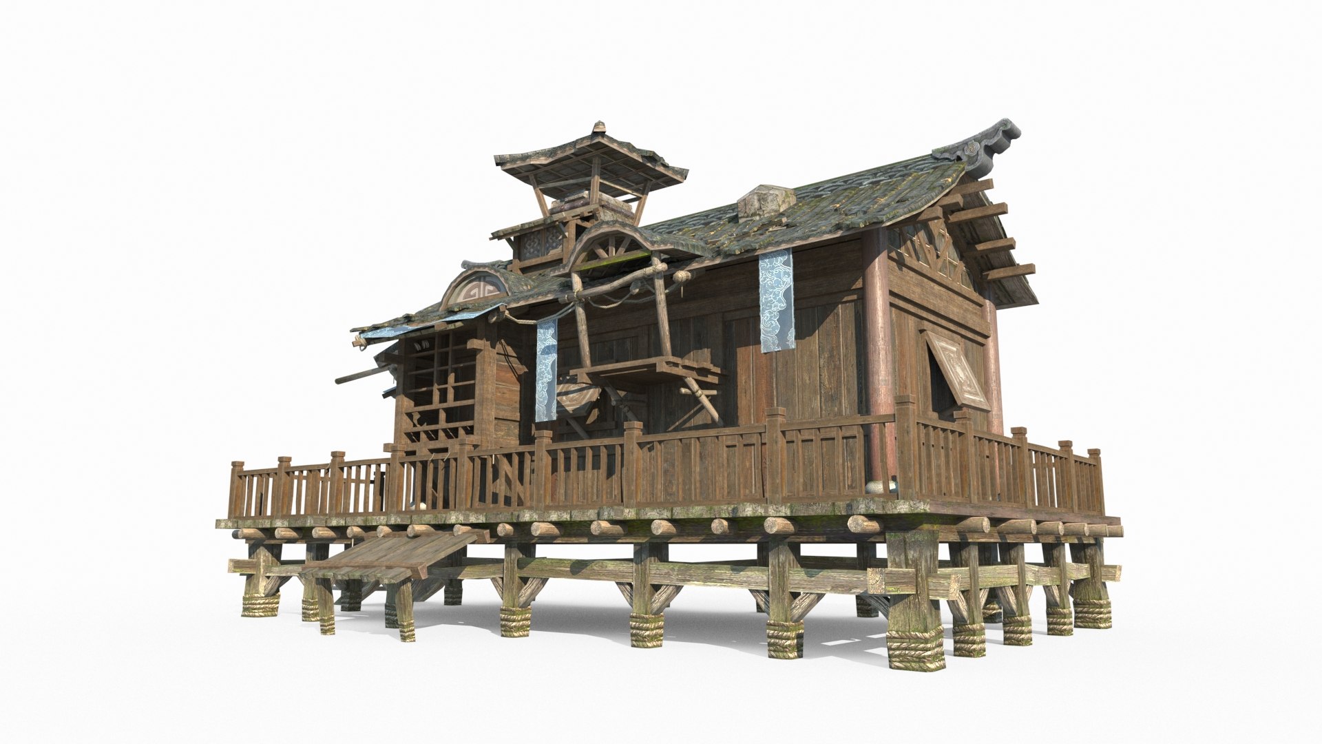 Ancient Asian Architecture Store Pharmacy 3D - TurboSquid 2056434