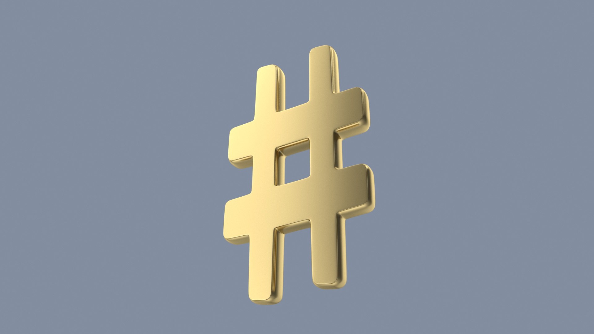 3D Sharp Music Symbol Gold - TurboSquid 2060761