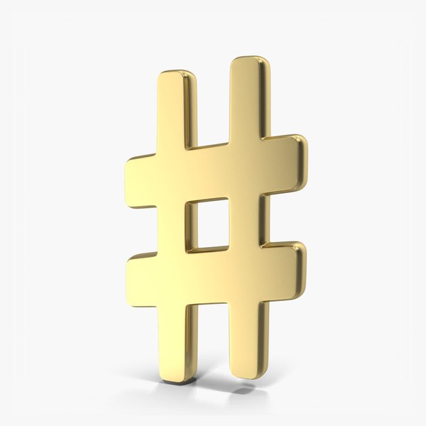 modelo 3d Sharp Music Symbol Gold - TurboSquid 2060761