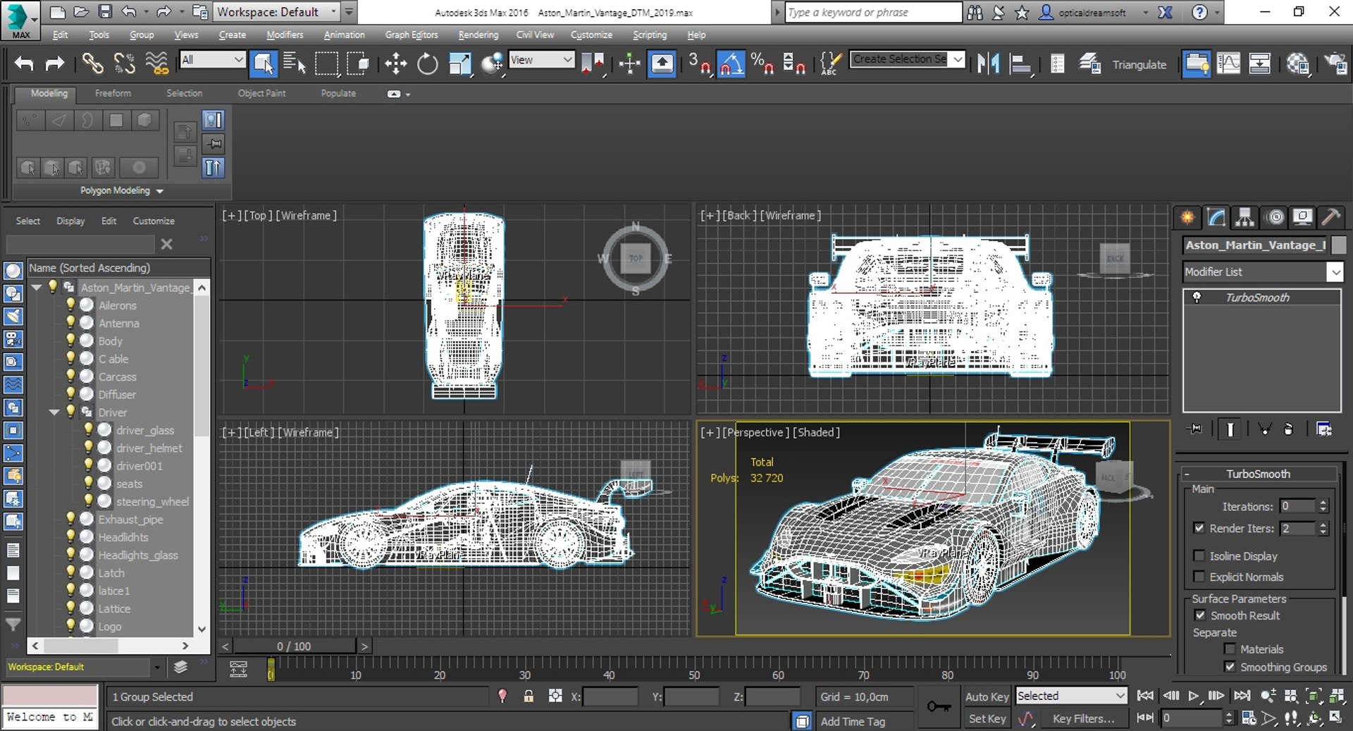 Aston martin vantage dtm 3D model - TurboSquid 1410583