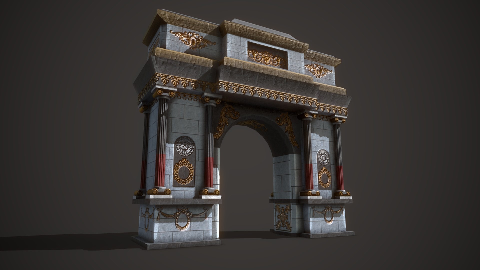 3D Ancient Arch Model - TurboSquid 1649607
