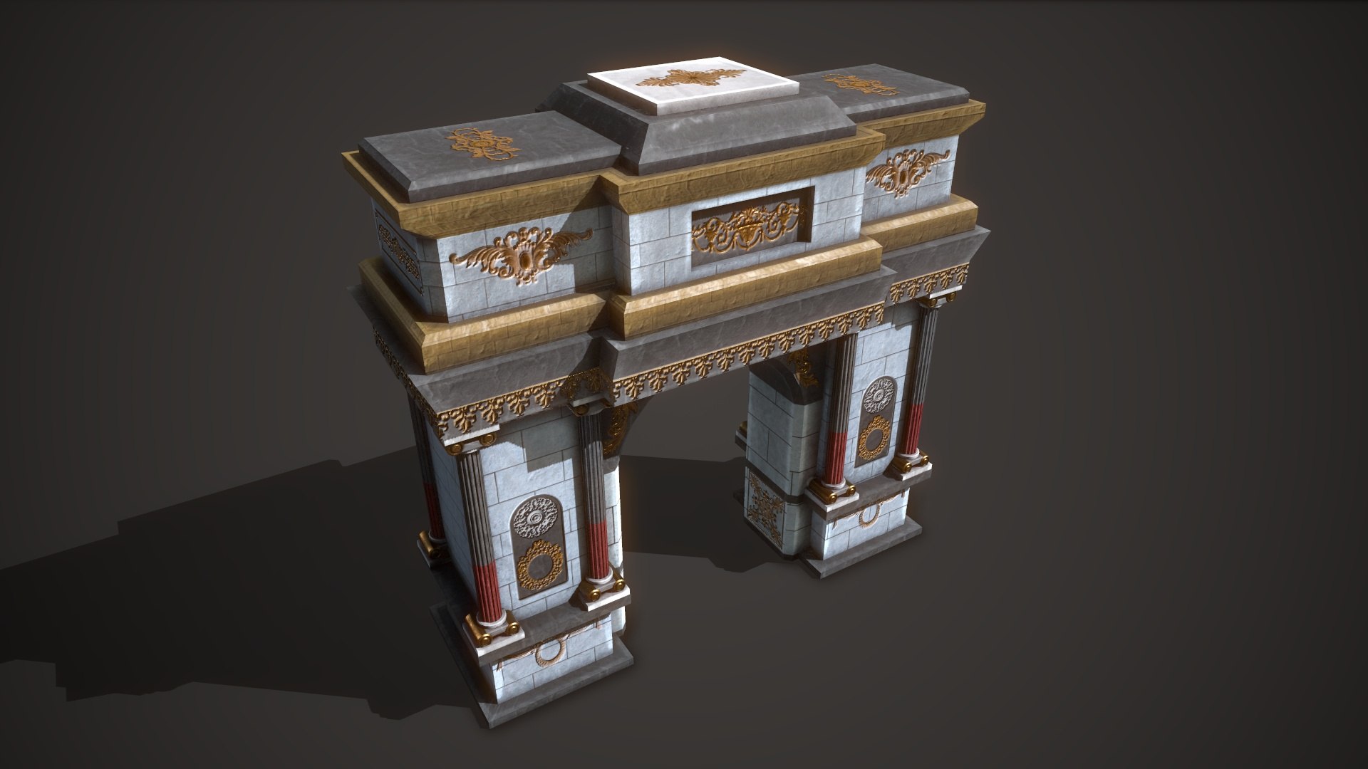 3D Ancient Arch Model - TurboSquid 1649607