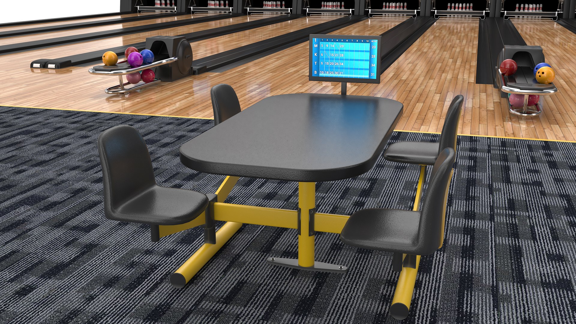 Bowling Lane Model - TurboSquid 2257800