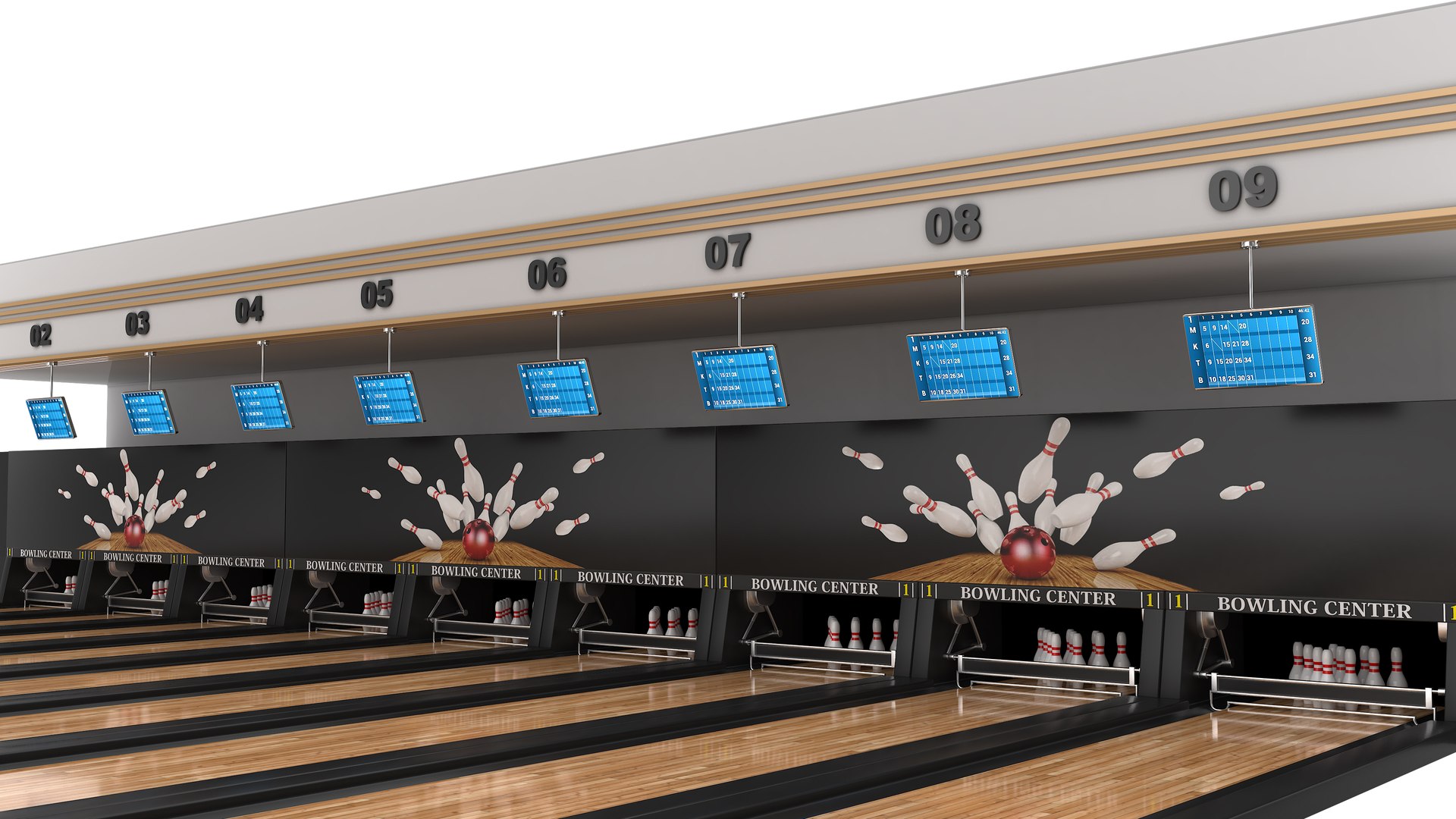 Bowling Lane Model - TurboSquid 2257800