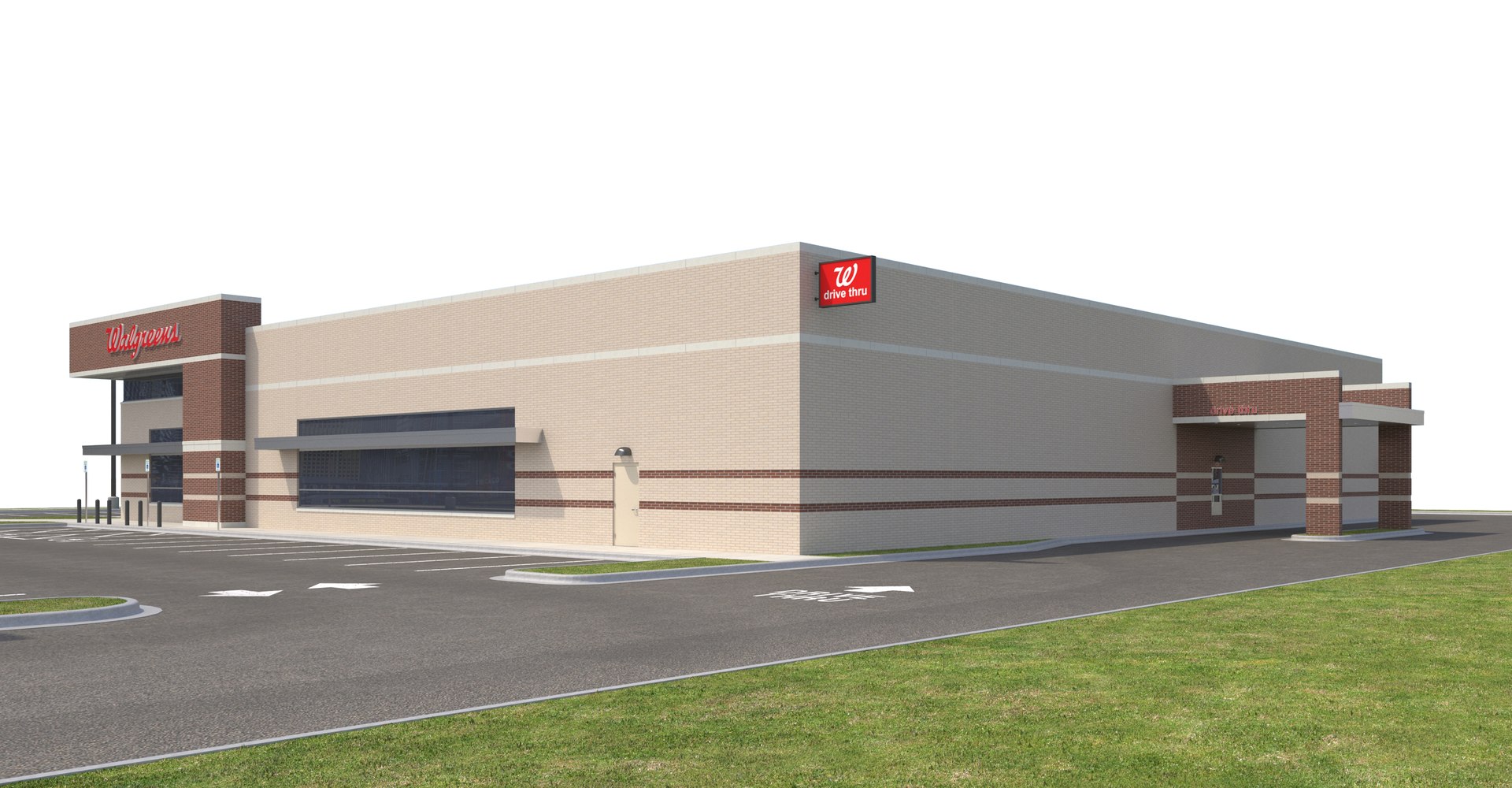 Retail-156 Walgreens With Site 3D Model - TurboSquid 1783637