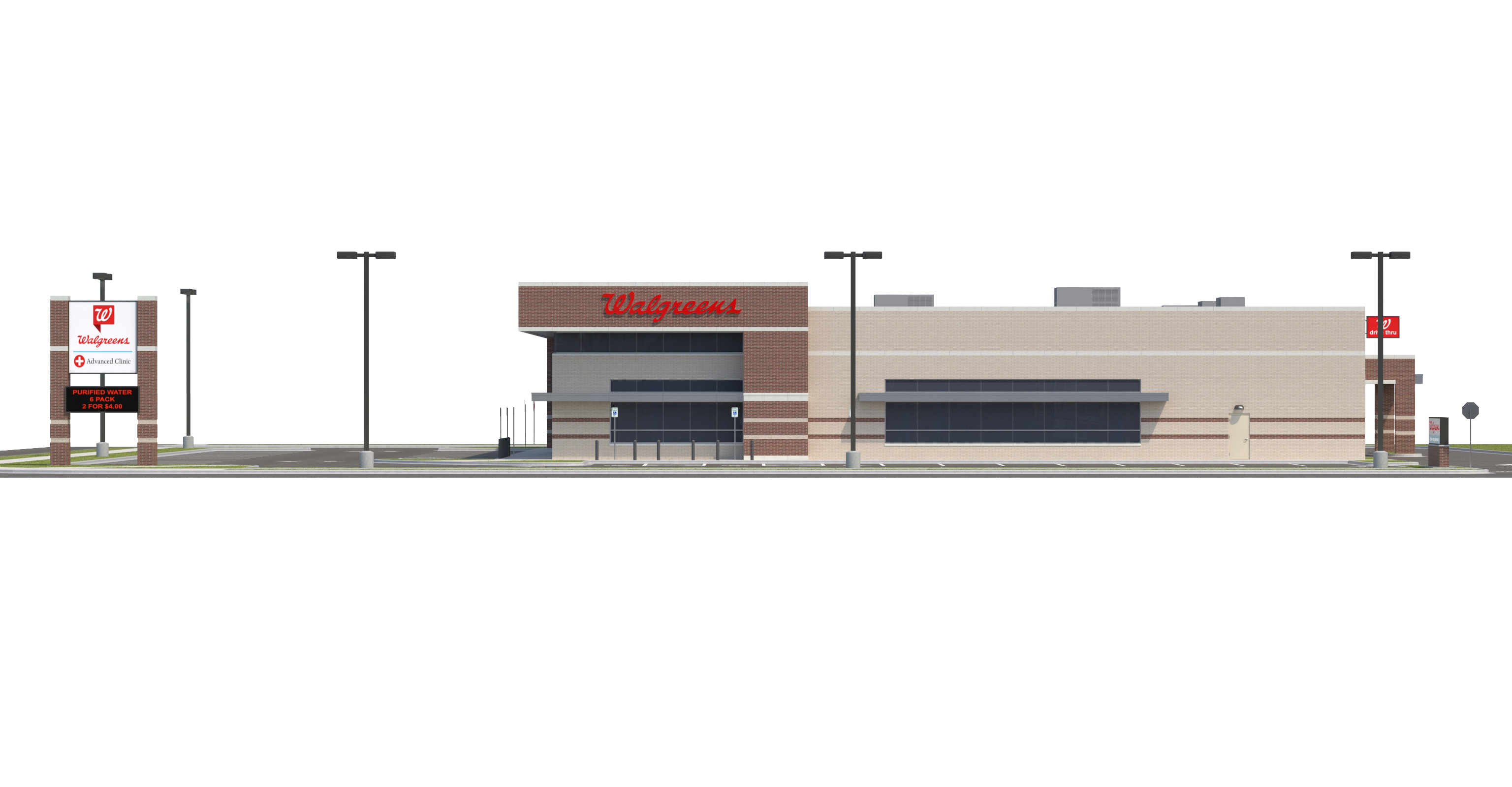 Retail-156 Walgreens with Site 3D model - TurboSquid 1783637