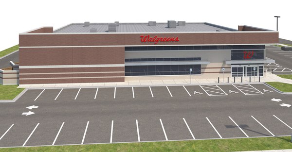 Retail-156 Walgreens with Site 3D model - TurboSquid 1783637