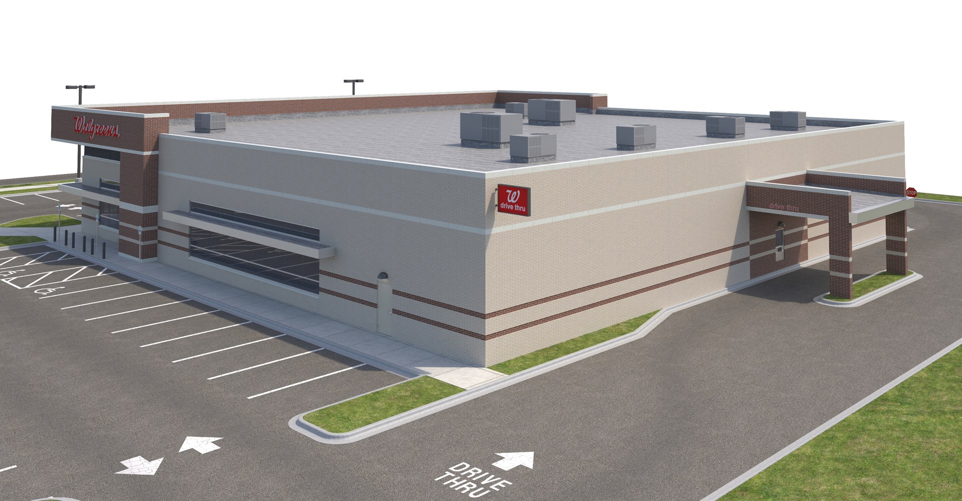 Retail-156 Walgreens With Site 3D Model - TurboSquid 1783637