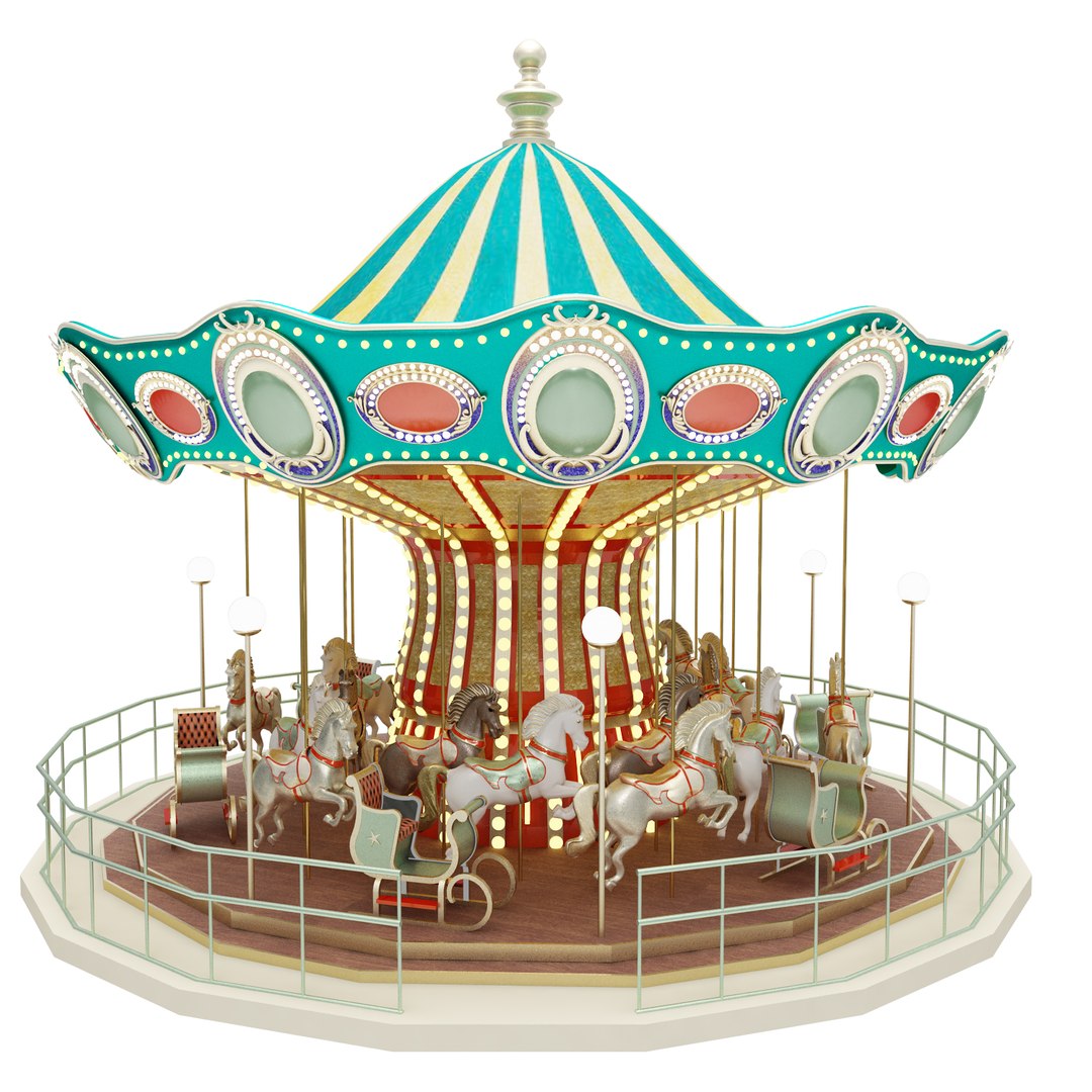 3d Carousel Toy Atlkarunca Model