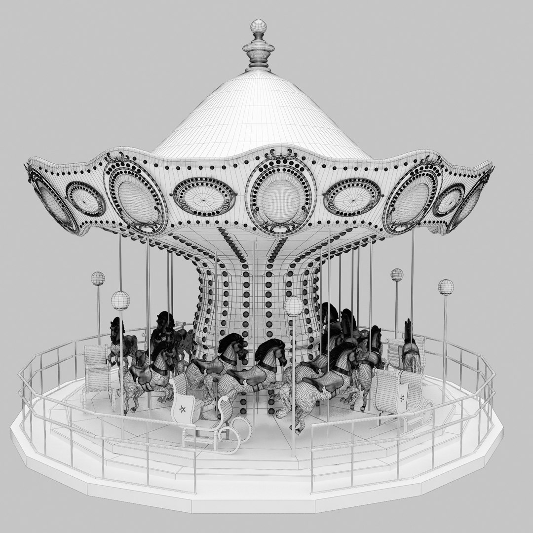 3d Carousel Toy Atlkarunca Model