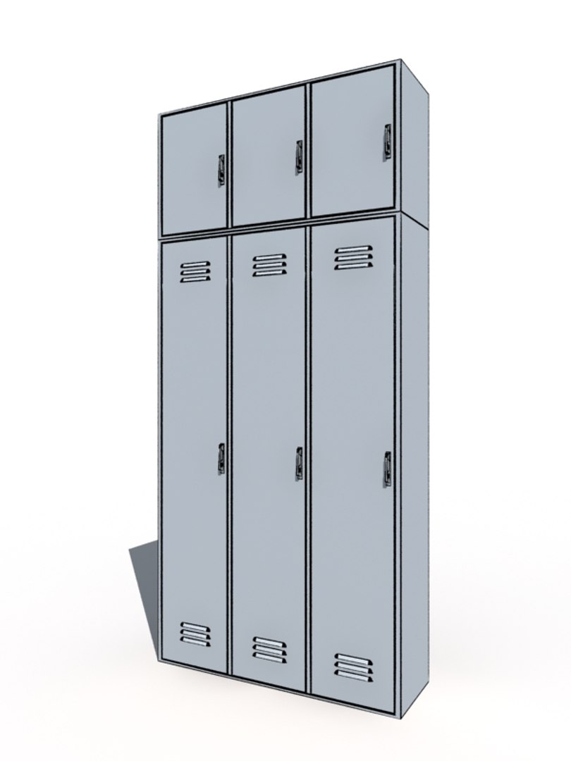 3d Lockers Cabinet Model
