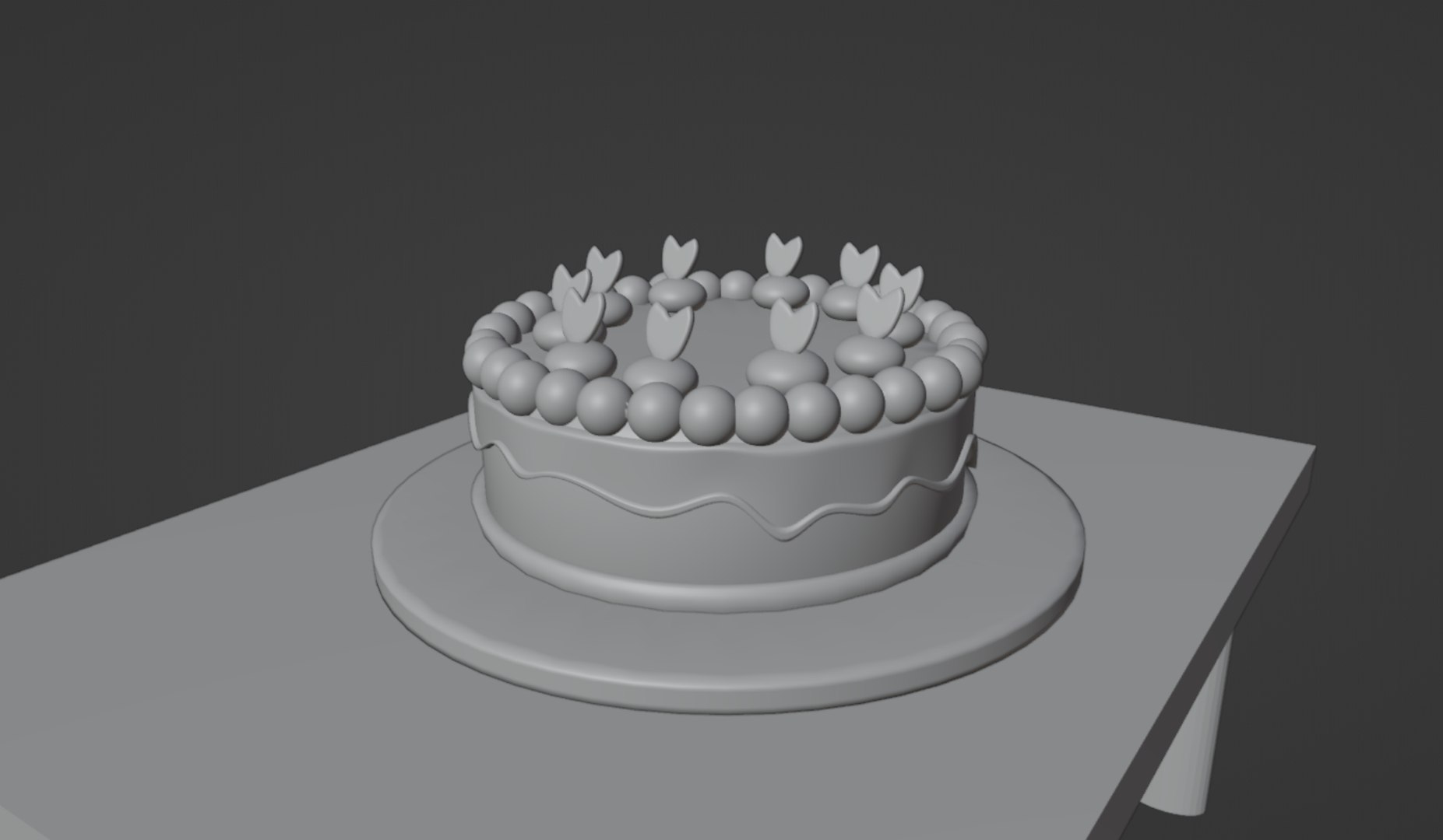 A Birthday Cake 3D Model - TurboSquid 2043794