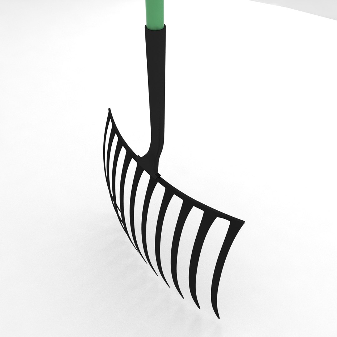 3d garden spading fork tool model