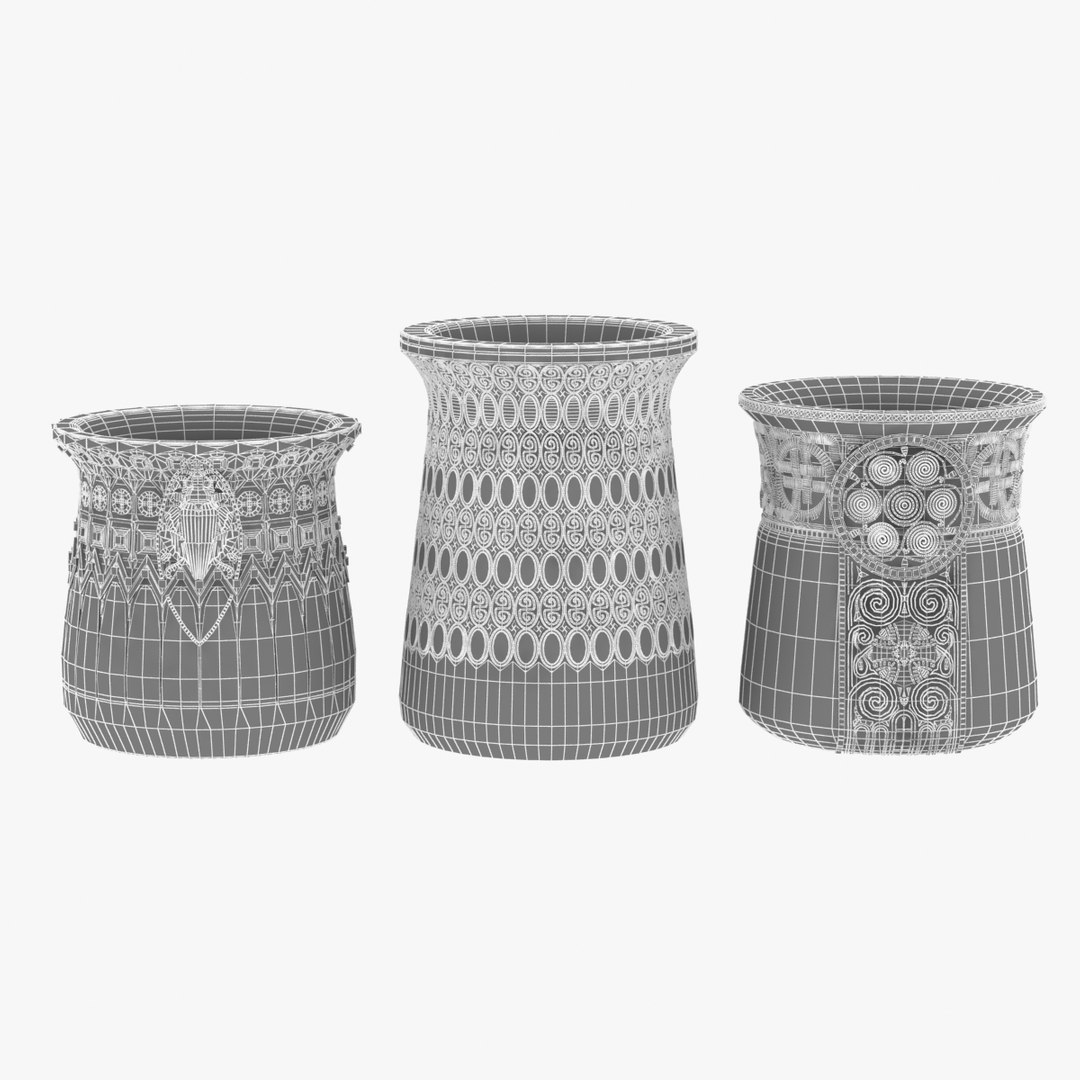 Vases Set Arts 3d Max