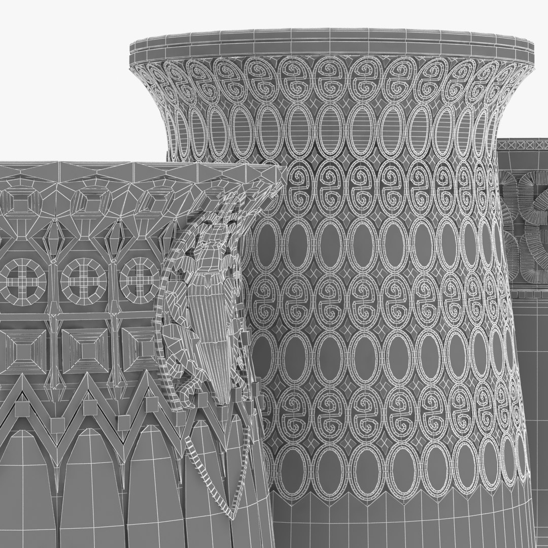 Vases Set Arts 3d Max