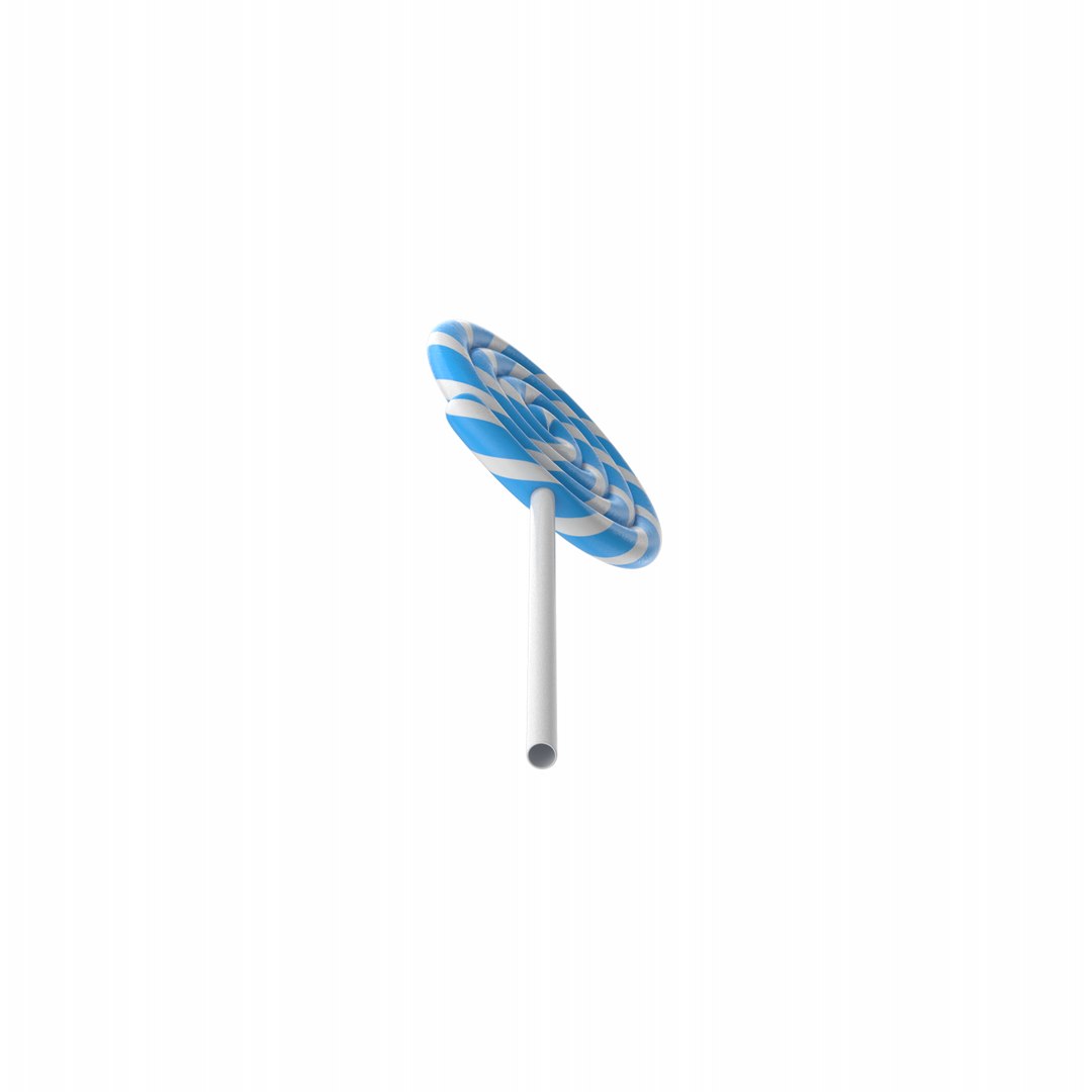 3D Blue Lollipop Candy Model - TurboSquid 2086014