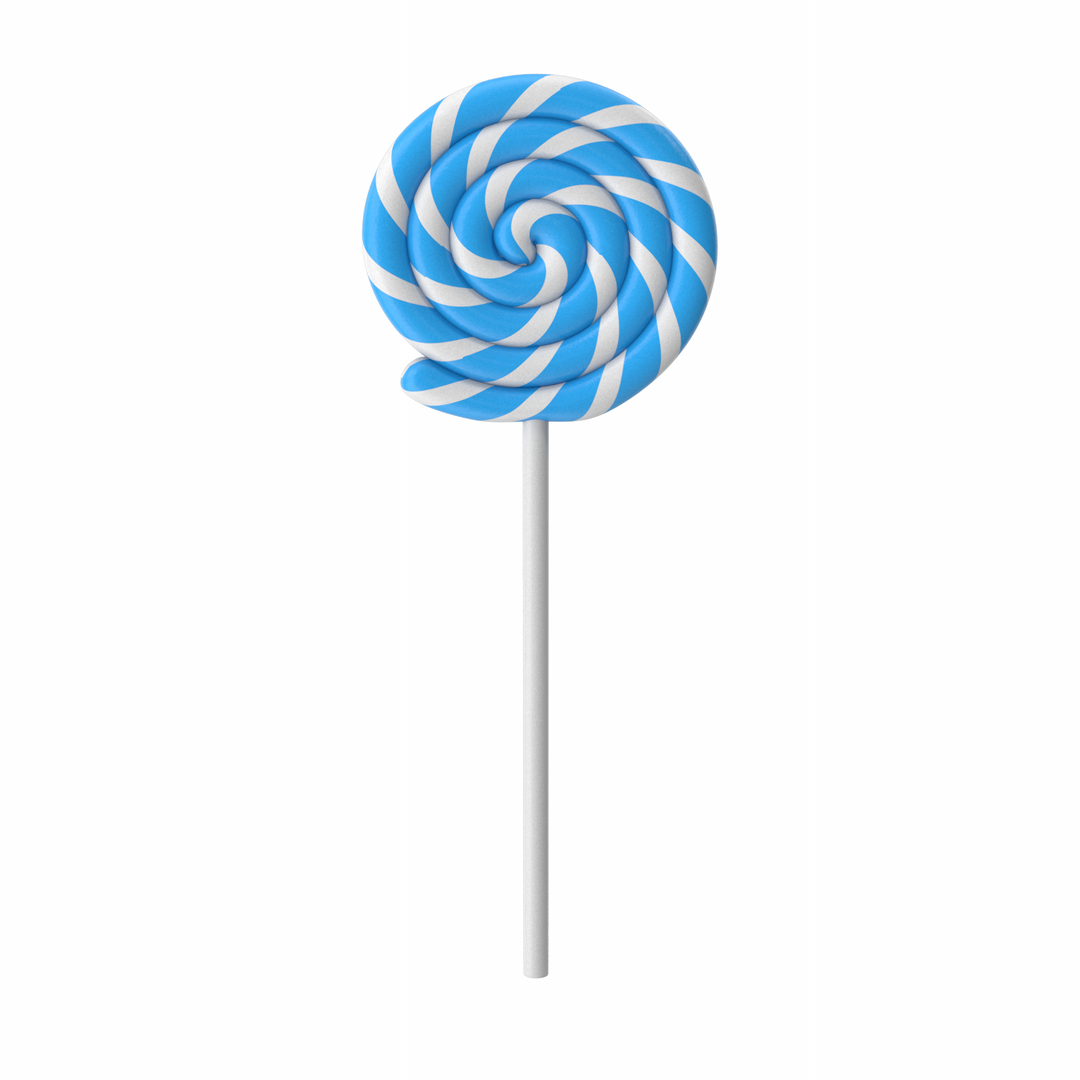 3D Blue Lollipop Candy Model - TurboSquid 2086014