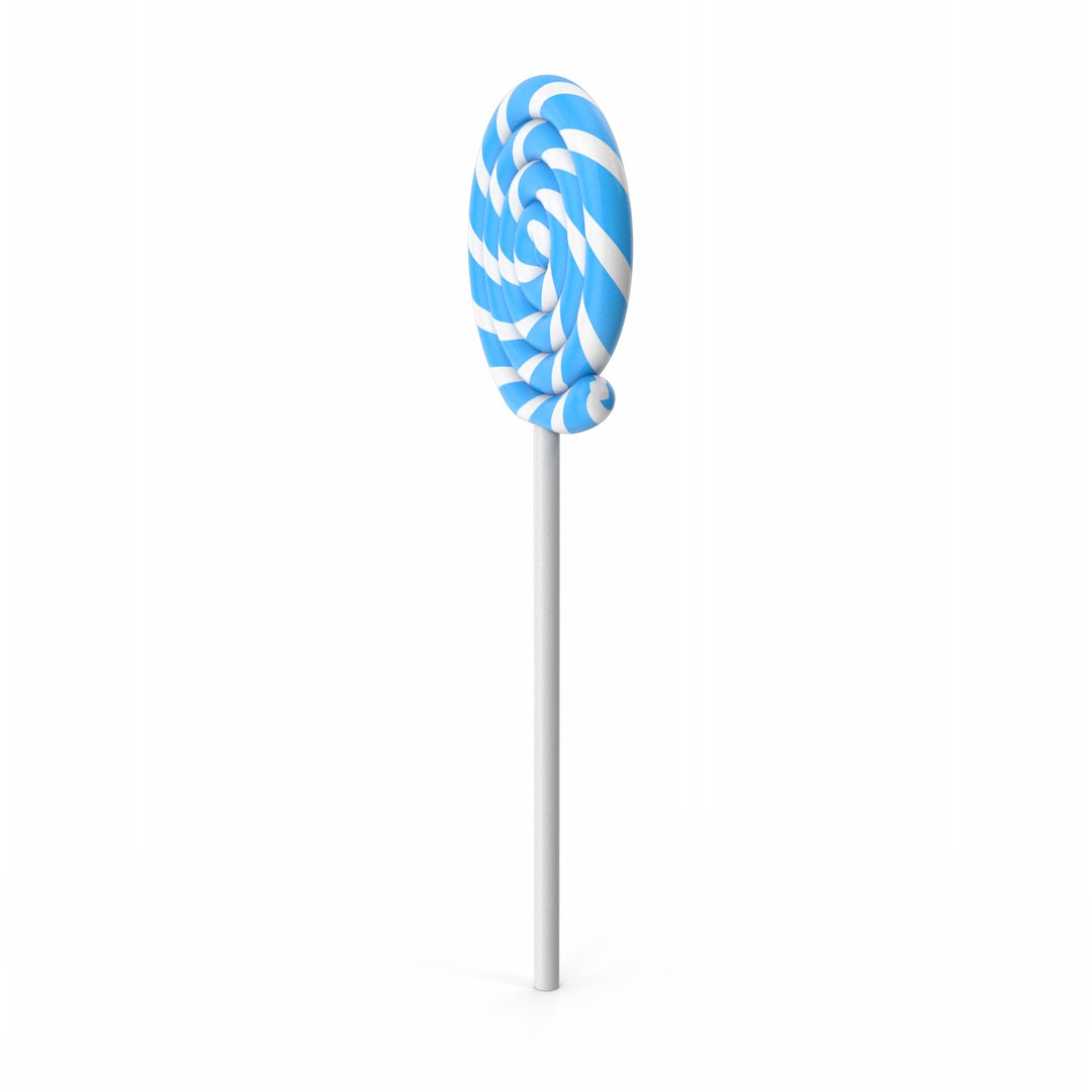 3D Blue Lollipop Candy Model - TurboSquid 2086014