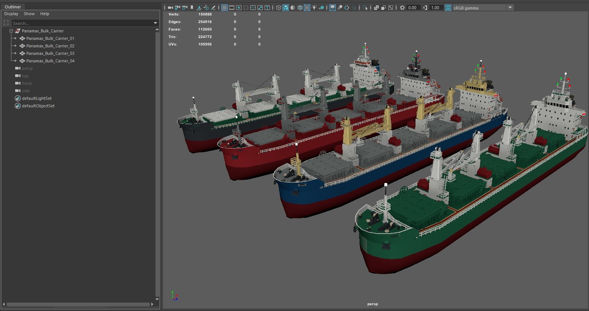 3D Model LowPoly Panamax Bulk Carrier - TurboSquid 1903698