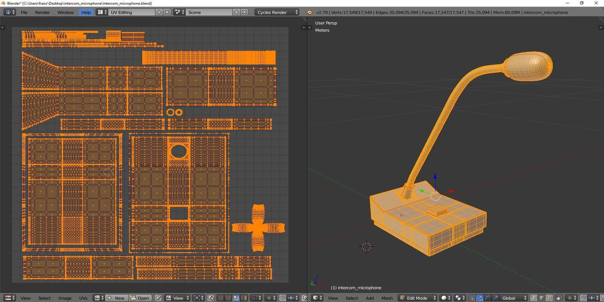 Intercom microphone 3D model - TurboSquid 1557180
