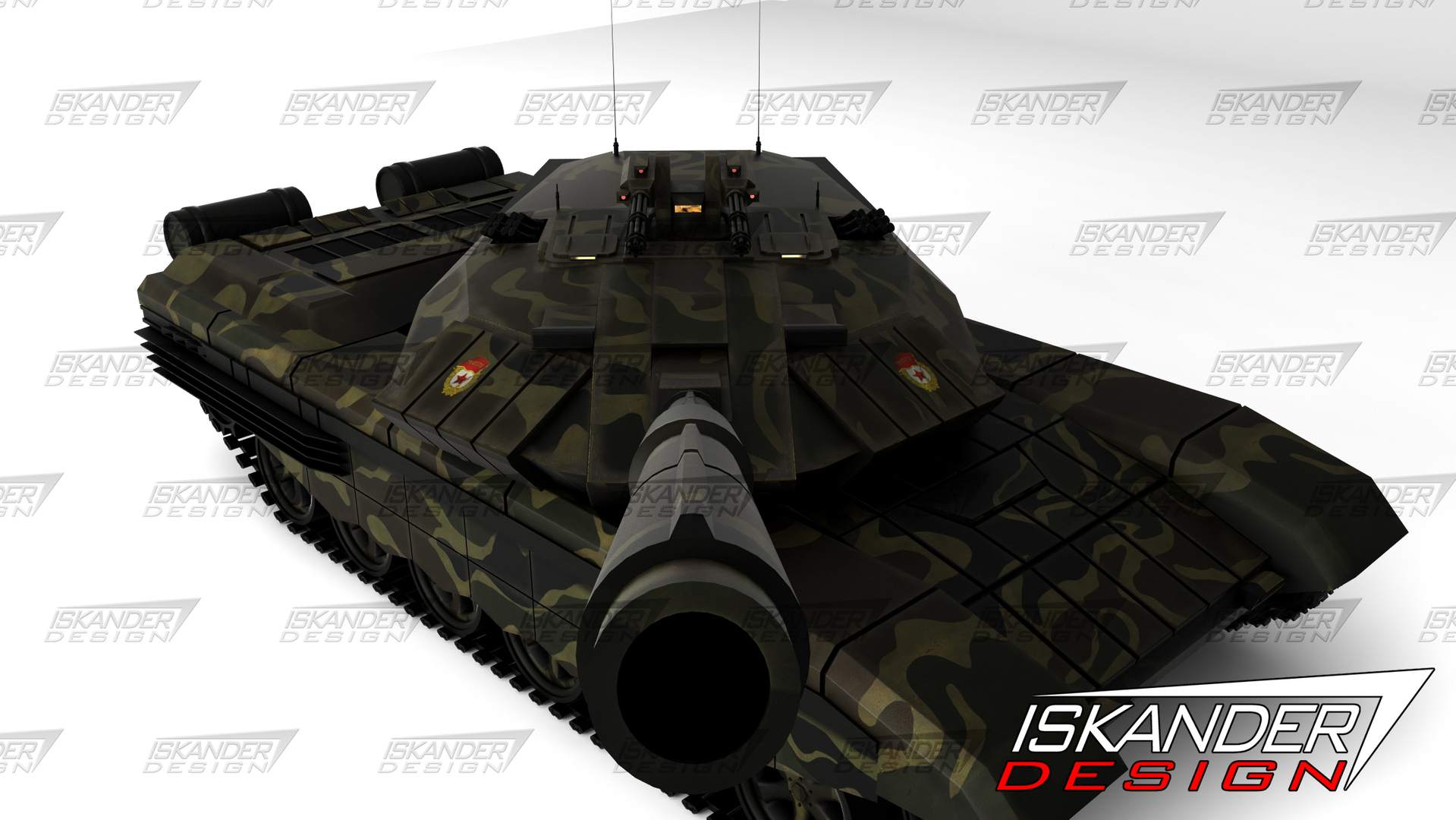 3d model iskander-3m armata russian battle