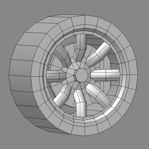 3d compomotive wheels model