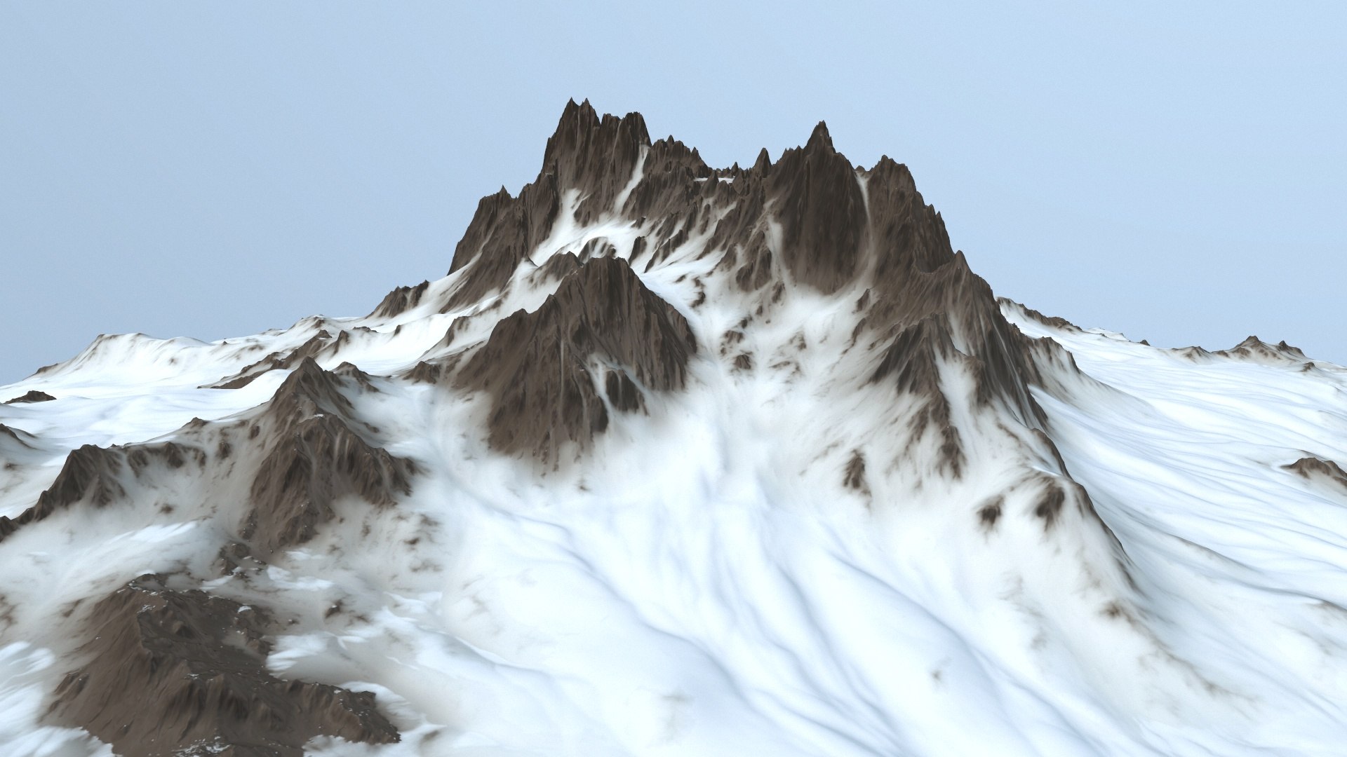 Snow Mountain Model - TurboSquid 1638503