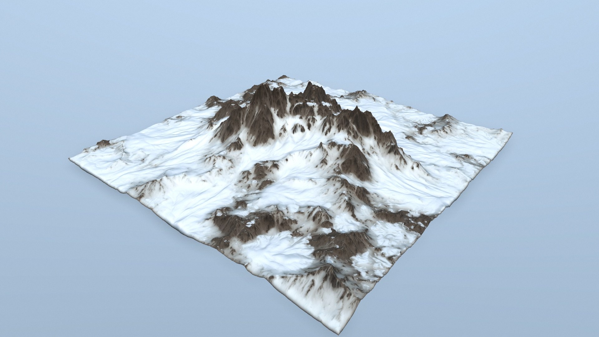Snow Mountain Model - TurboSquid 1638503