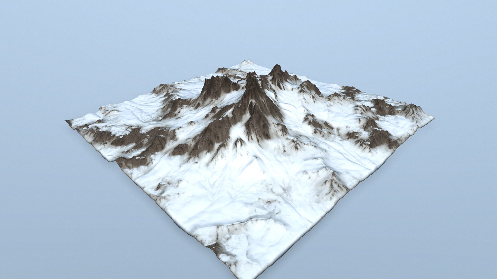 Snow Mountain Model - TurboSquid 1638503