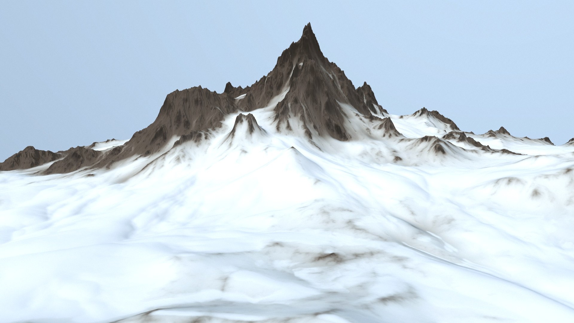 Snow Mountain Model - TurboSquid 1638503
