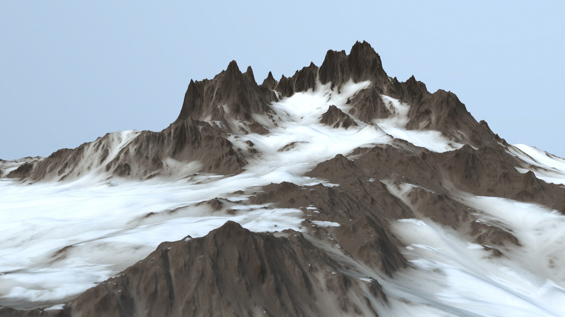 Snow Mountain Model - TurboSquid 1638503