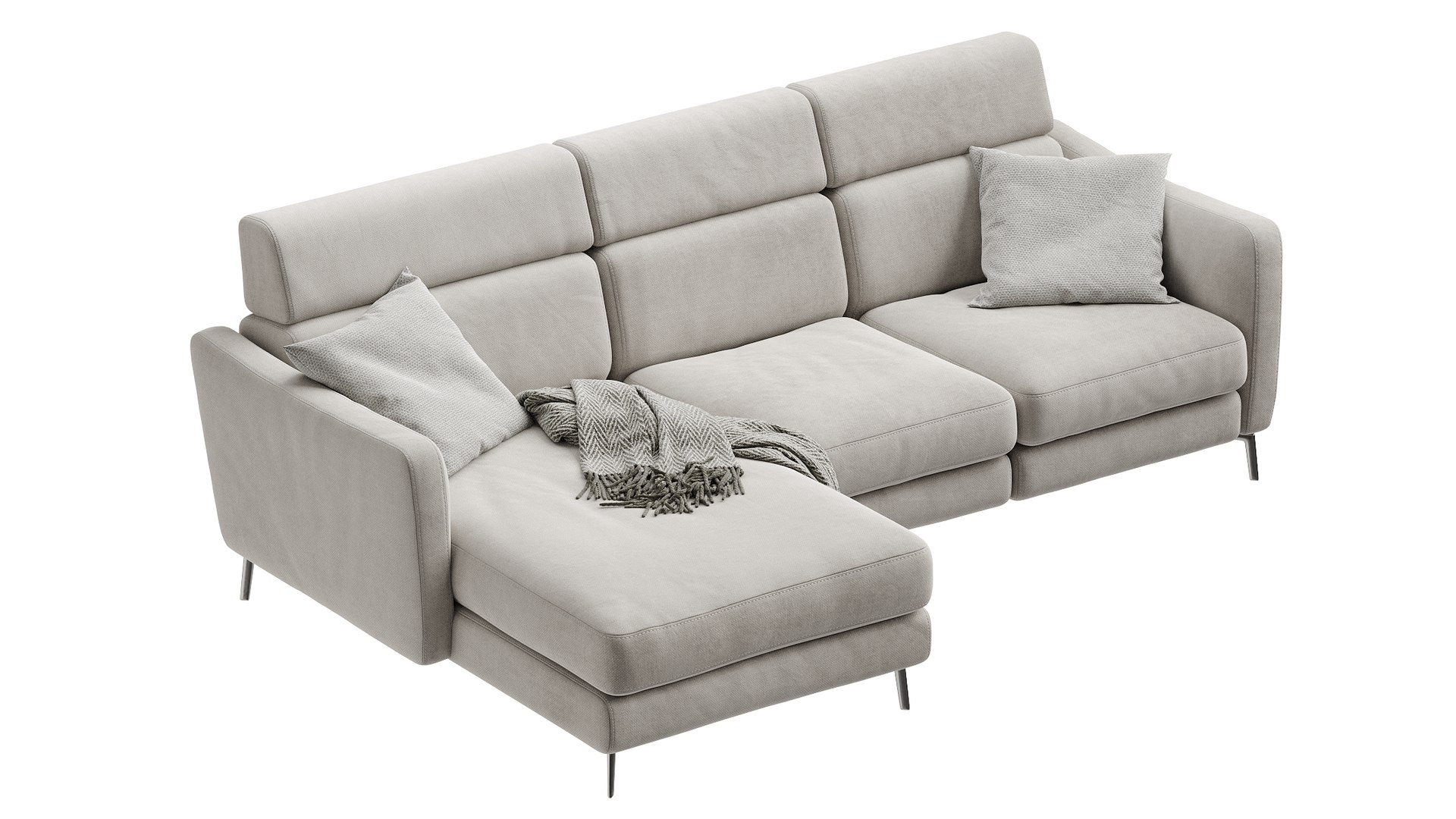Natuzzi Greg C200 Corner Sofa 3D Model - TurboSquid 2239300