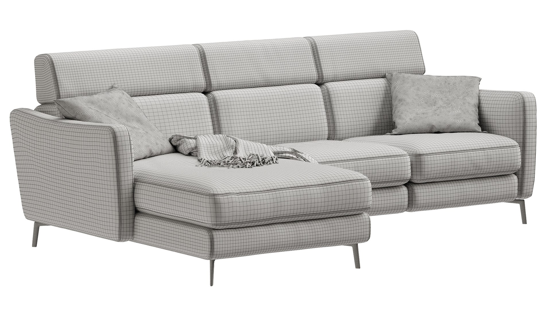 Natuzzi Greg C200 Corner Sofa 3D Model - TurboSquid 2239300
