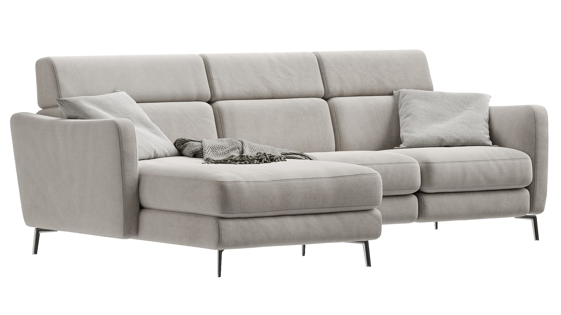Natuzzi Greg C200 Corner Sofa 3D Model - TurboSquid 2239300