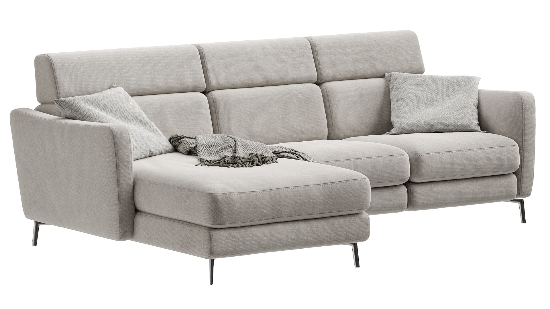 Natuzzi Greg C200 Corner Sofa 3D Model - TurboSquid 2239300