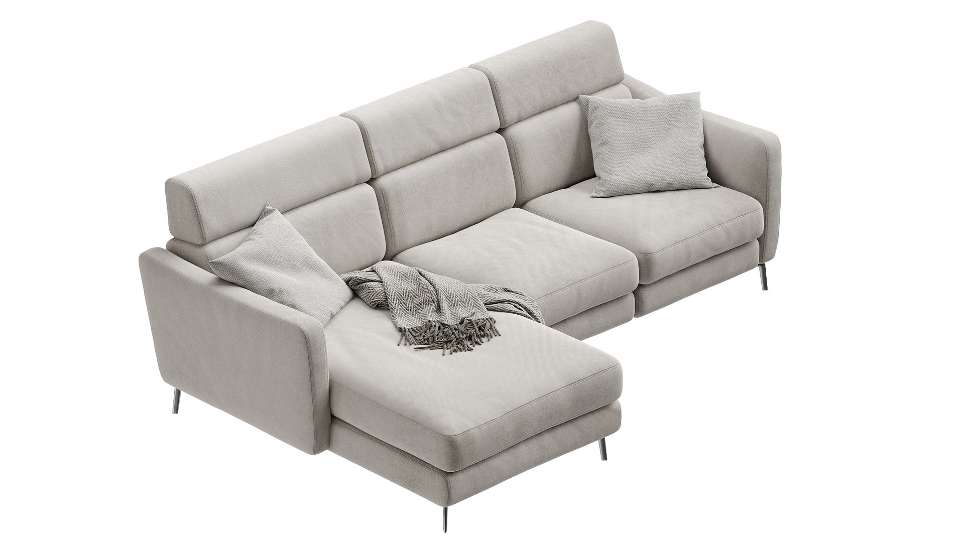 Natuzzi Greg C200 Corner Sofa 3D Model - TurboSquid 2239300