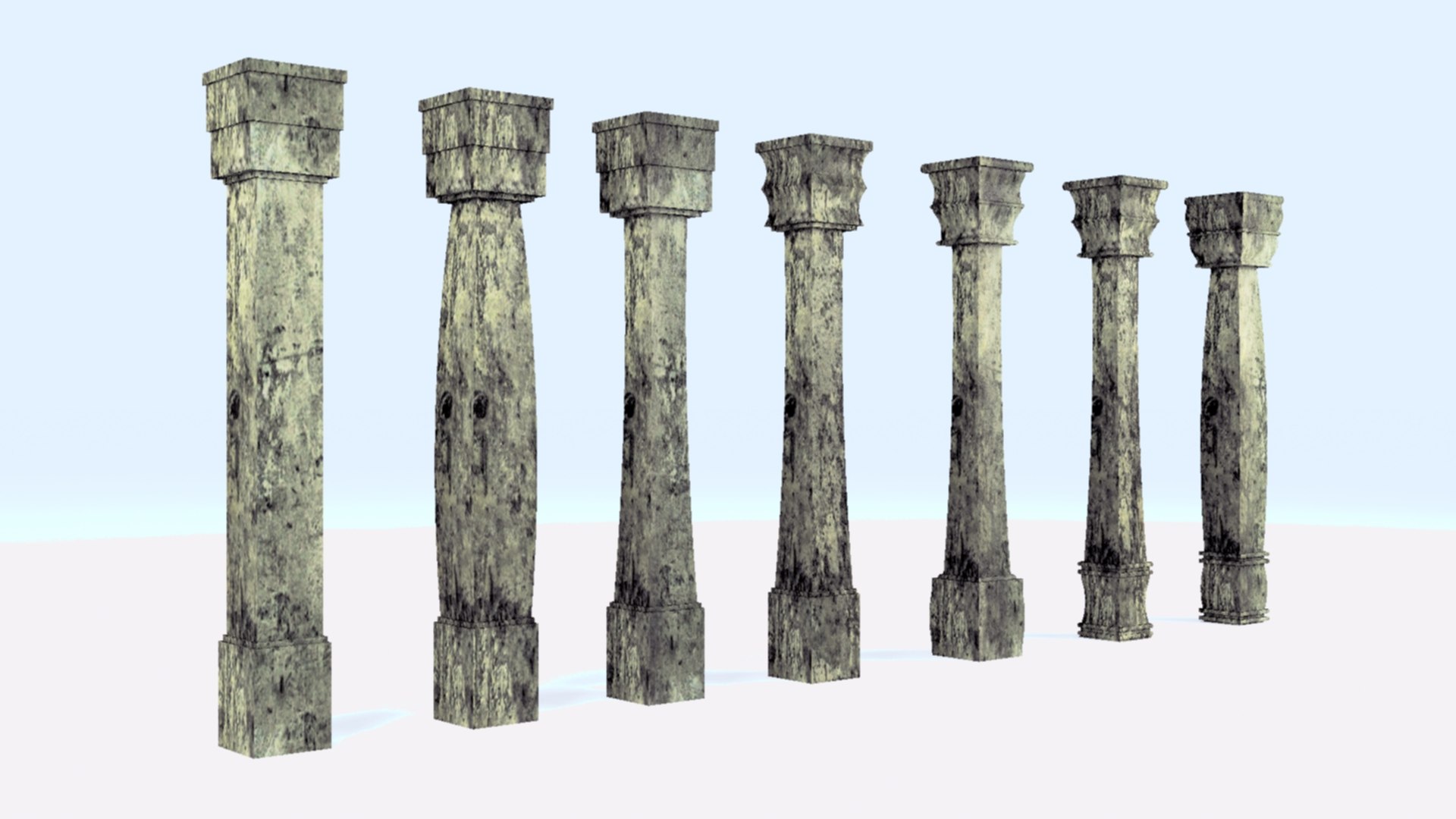 Pillar with Box using Taper Modifier model - TurboSquid 1920320