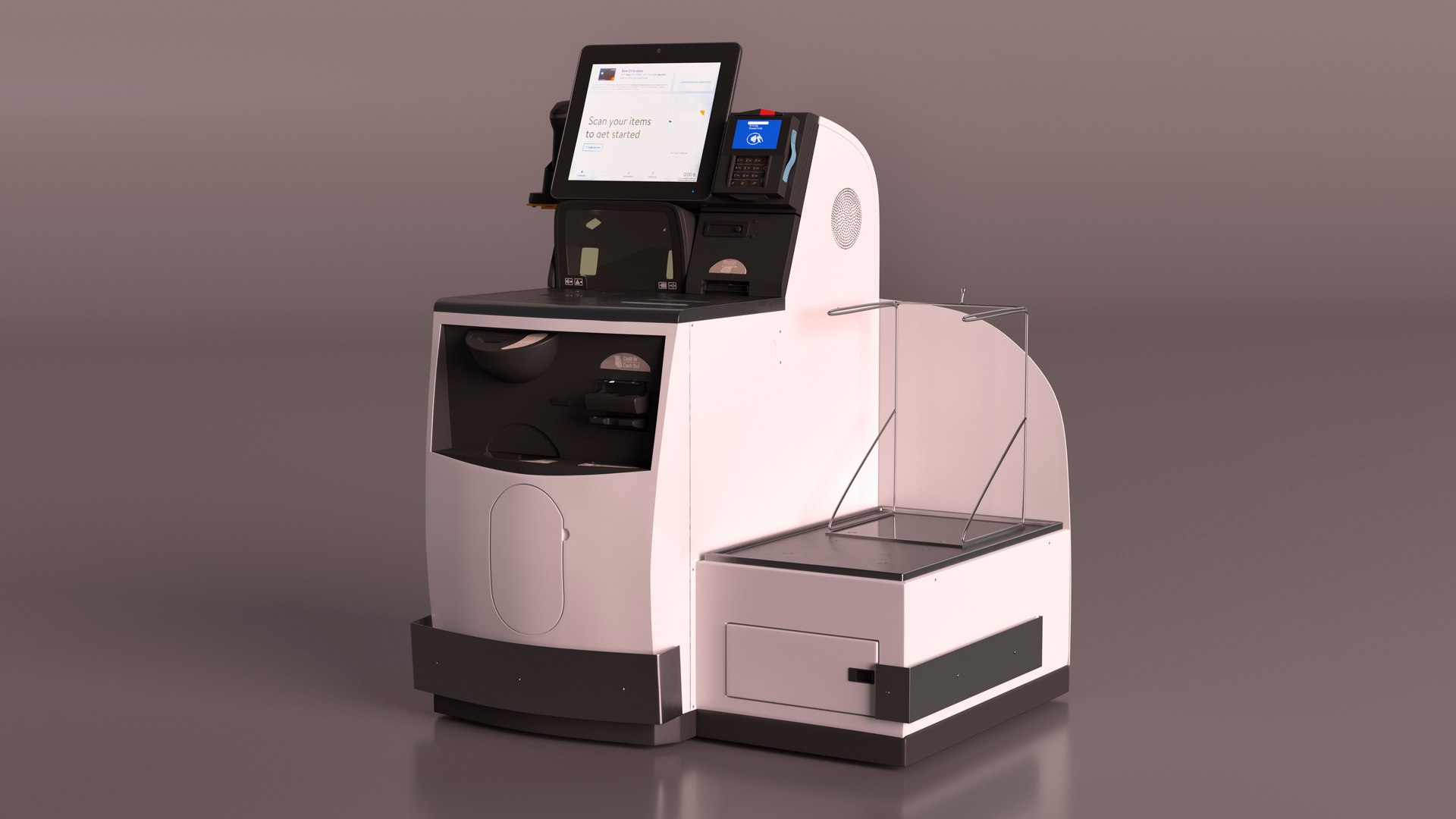 Retail Self Service Checkout Kiosk 3D Model - TurboSquid 2180129