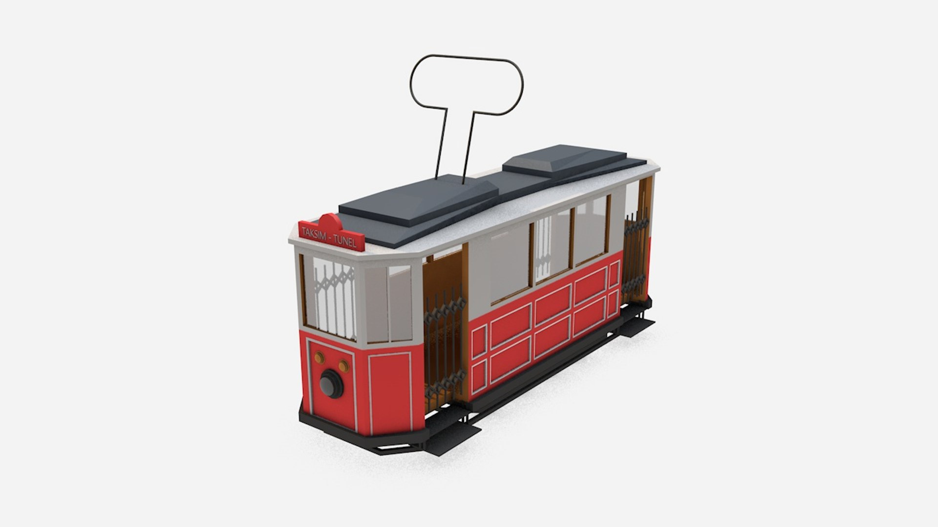 3D Model Istanbul Nostalgic Tram - TurboSquid 1410367