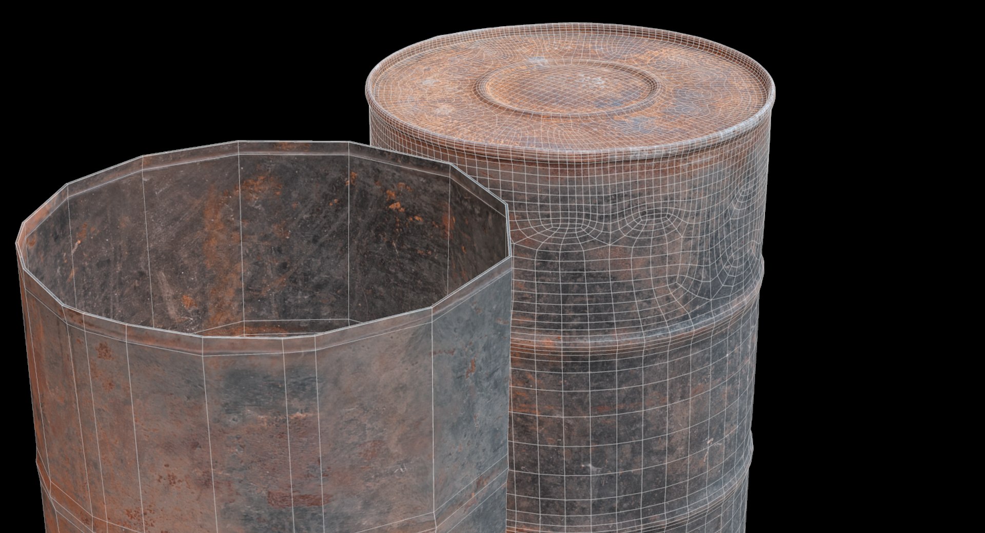 3d Model Old Oil Rust Barrel