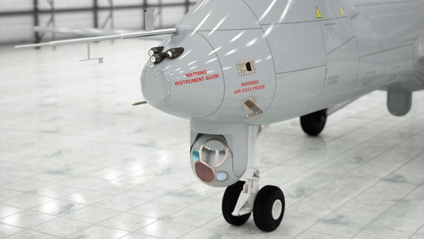 modelo 3d Avión no tripulado Mantis de BAe Systems, equipado con un ...