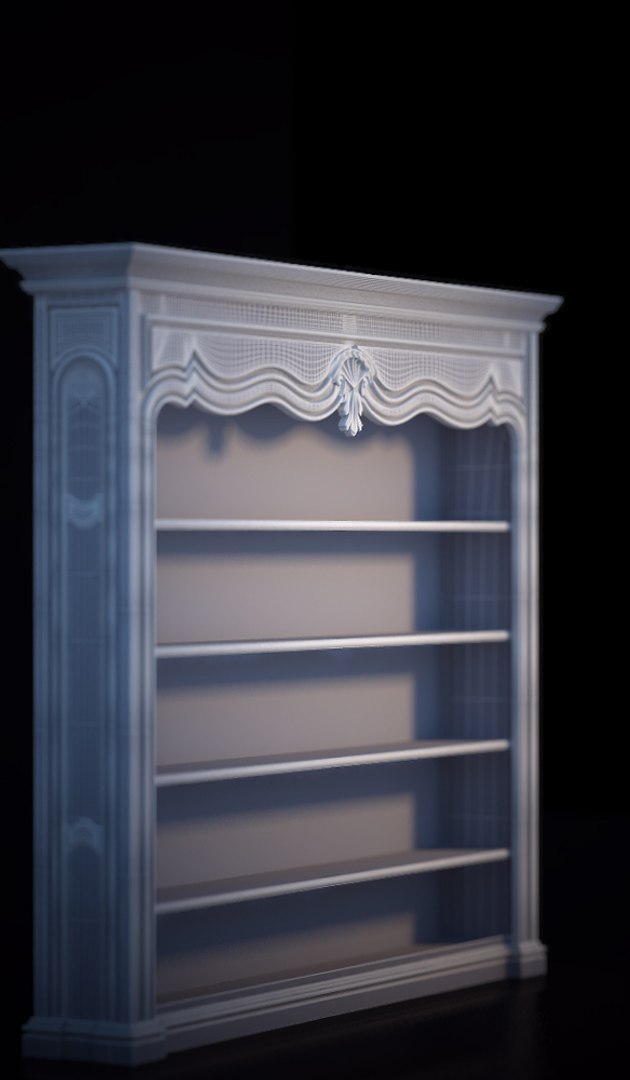 Classic bookcase 3D model - TurboSquid 1408148