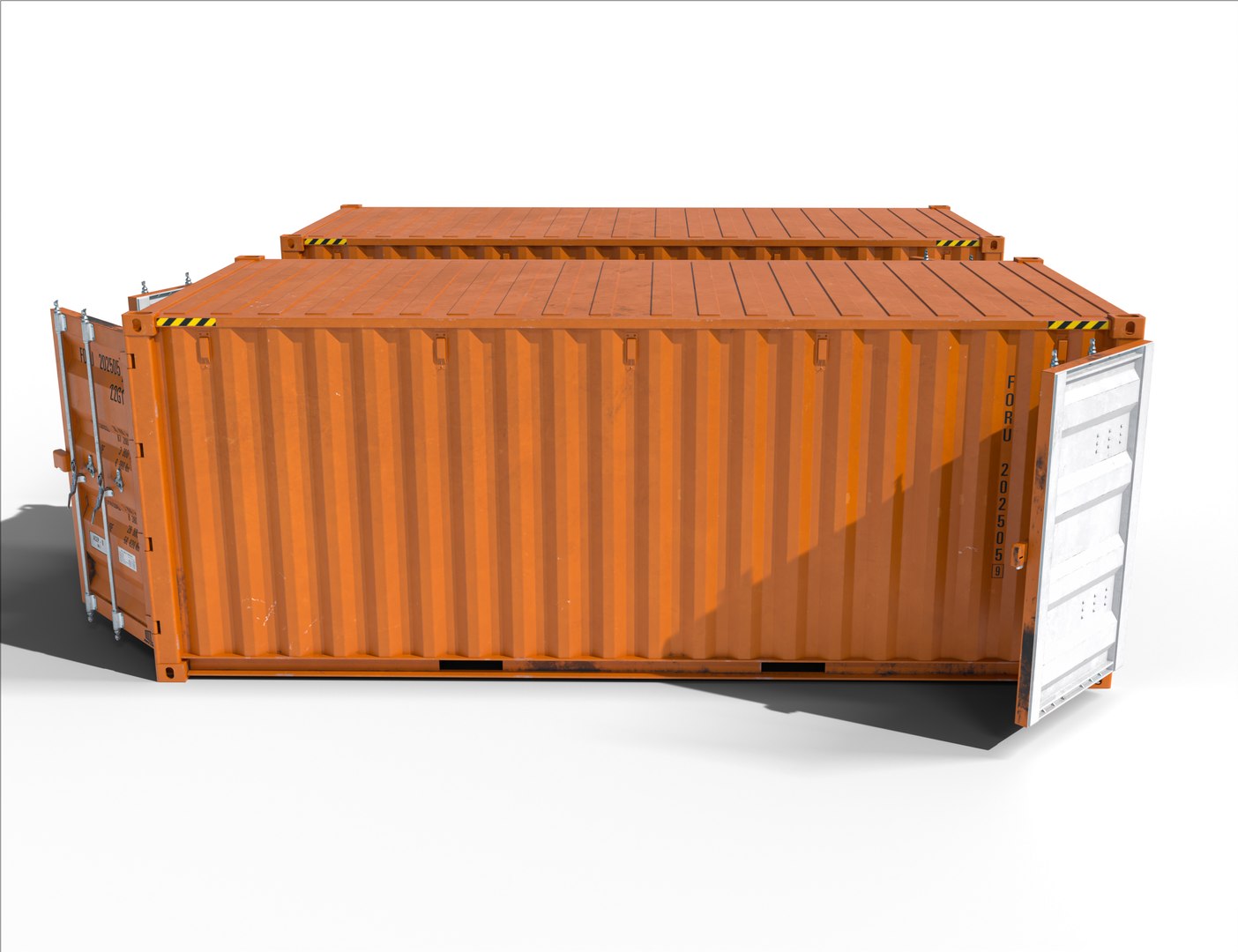 20ft Cargo Container Orange 3D - TurboSquid 2205843