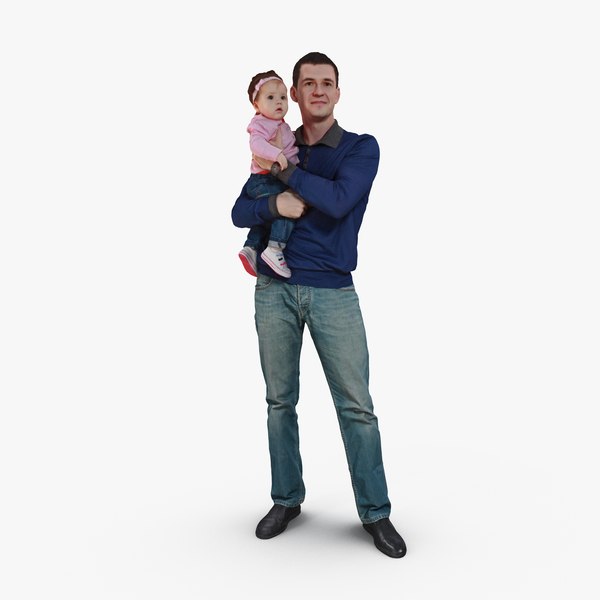 modelo 3d Padre e hija - TurboSquid 988978