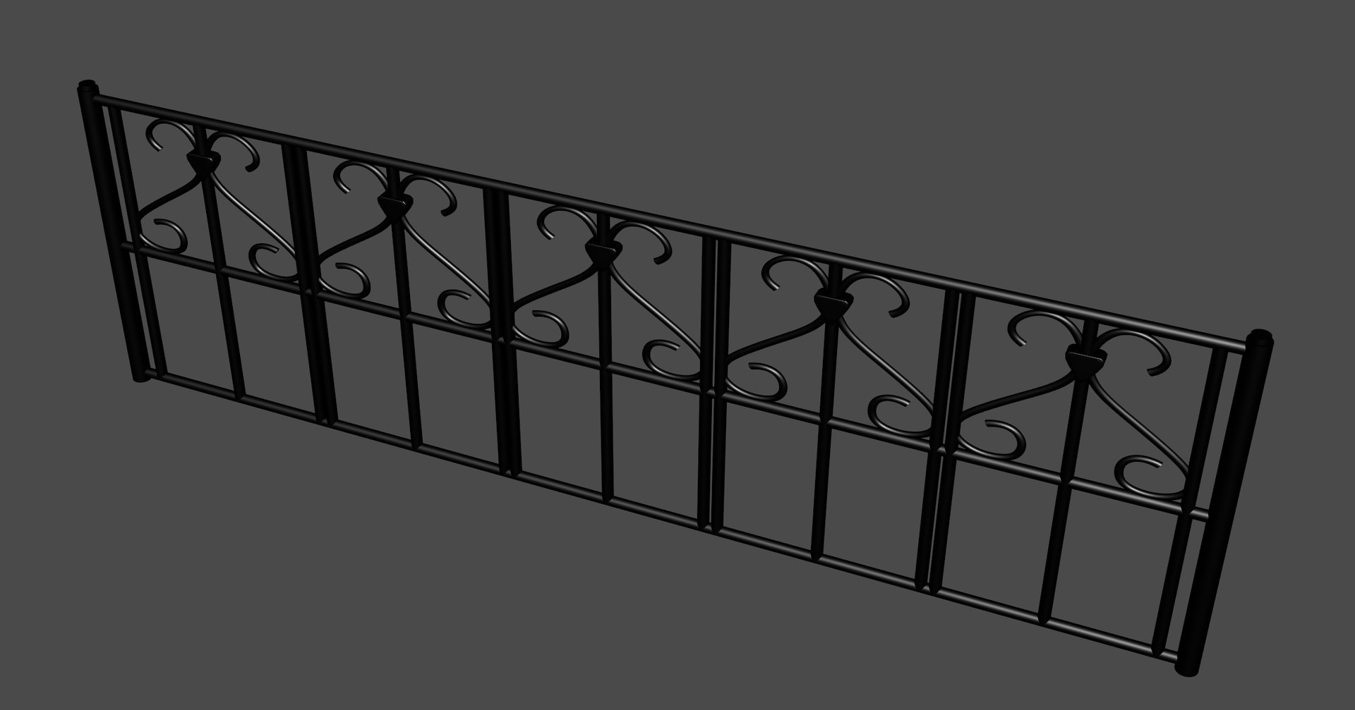Free 3D Classic Iron Fence - TurboSquid 2454989