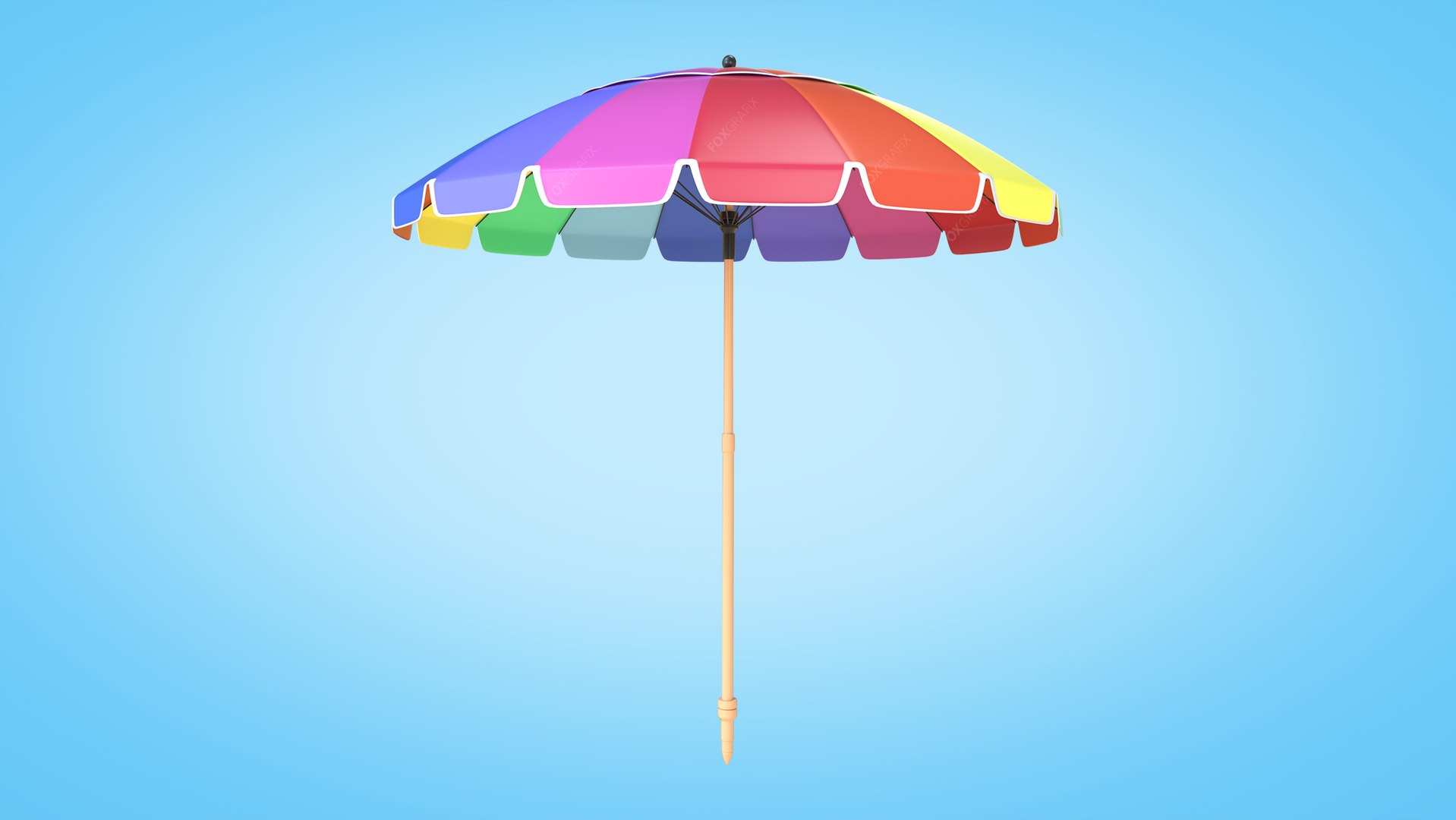 3D Model Beach Parasol Low-poly - TurboSquid 2102850
