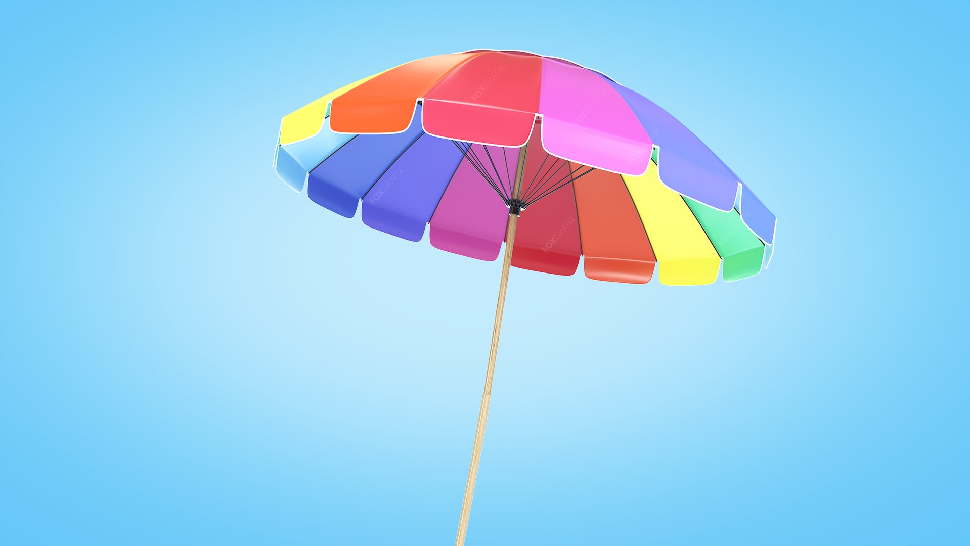 3D Model Beach Parasol Low-poly - TurboSquid 2102850